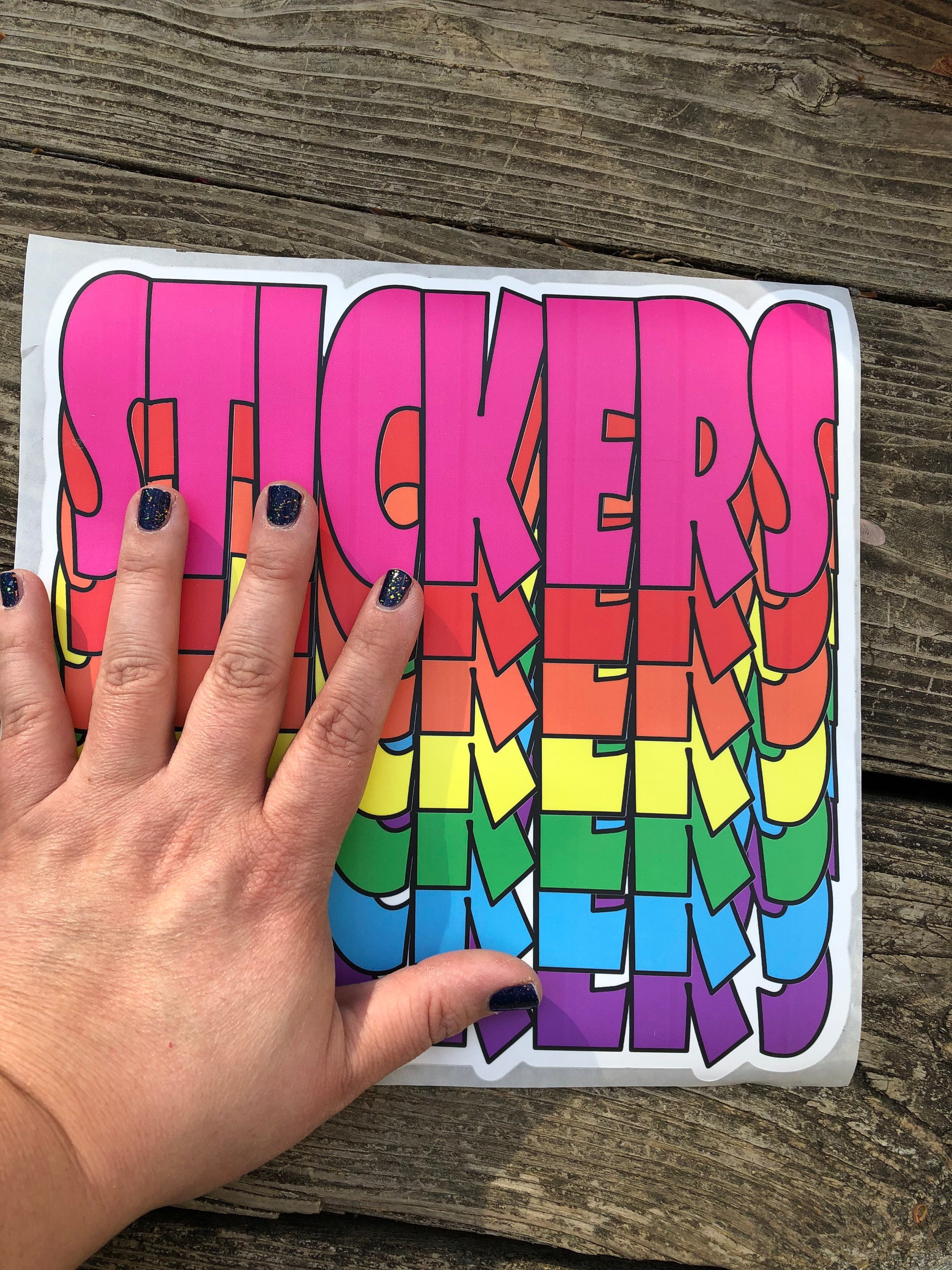 Giant 9x9 Rainbow Stickers Sticker Love | Etsy