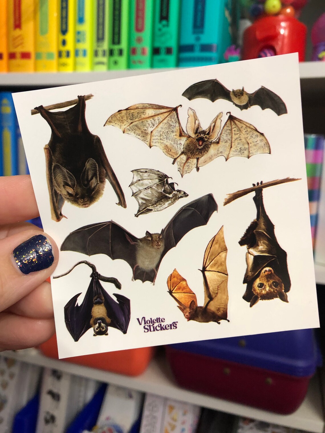 Bat Stickers Sheet - Etsy