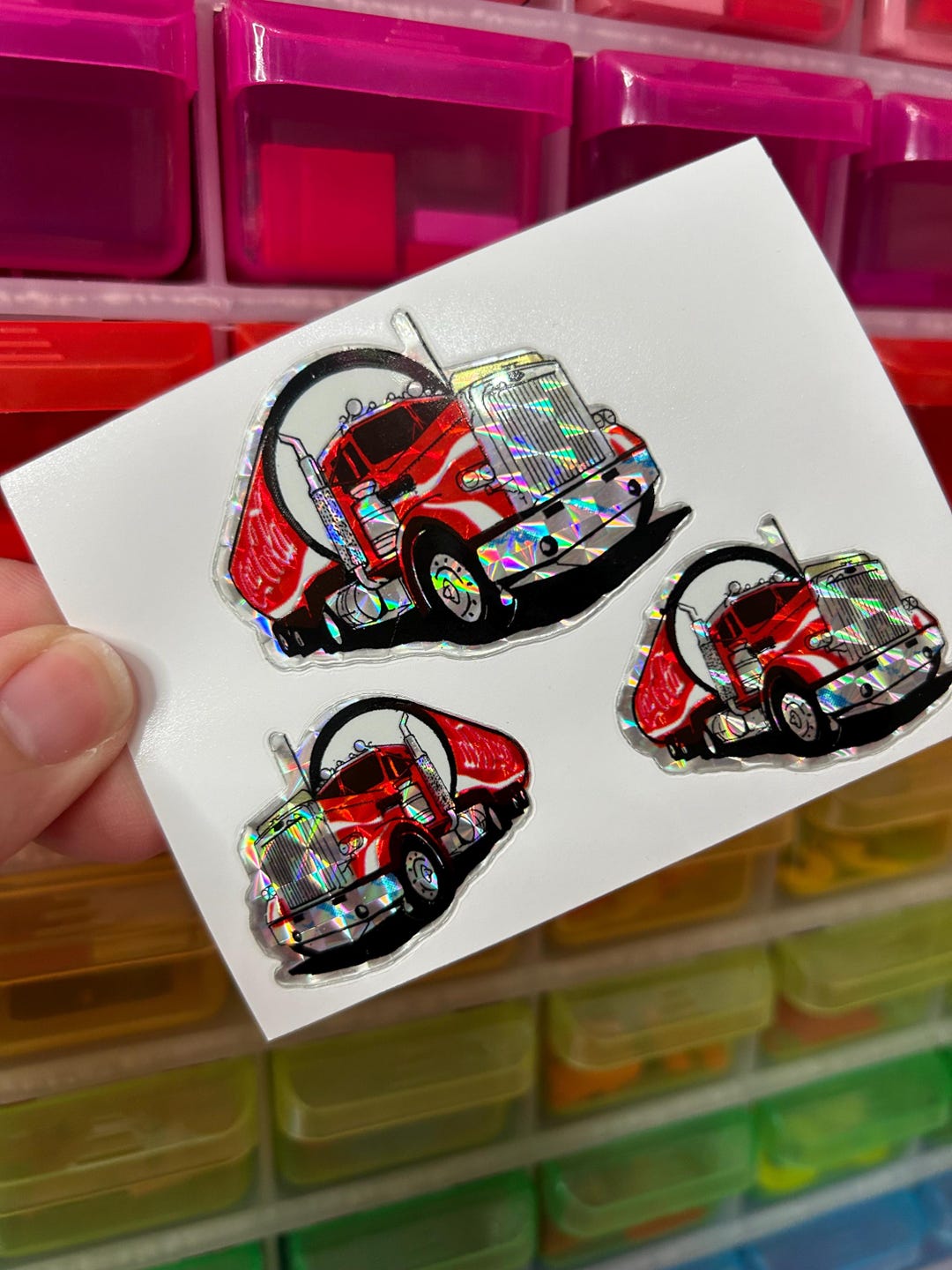 Rare Vintage Prism Red 18 Wheeler Tanker Truck Stickers 1980s - Etsy