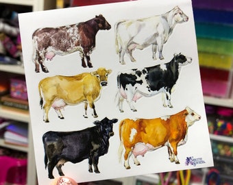 Cow Print Sticker Sheet Vinyl Decal/stickers - Etsy