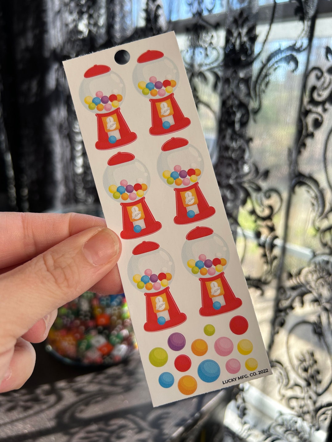 Strip of Gumball Machine Stickers - Waterproof Vinyl - Etsy