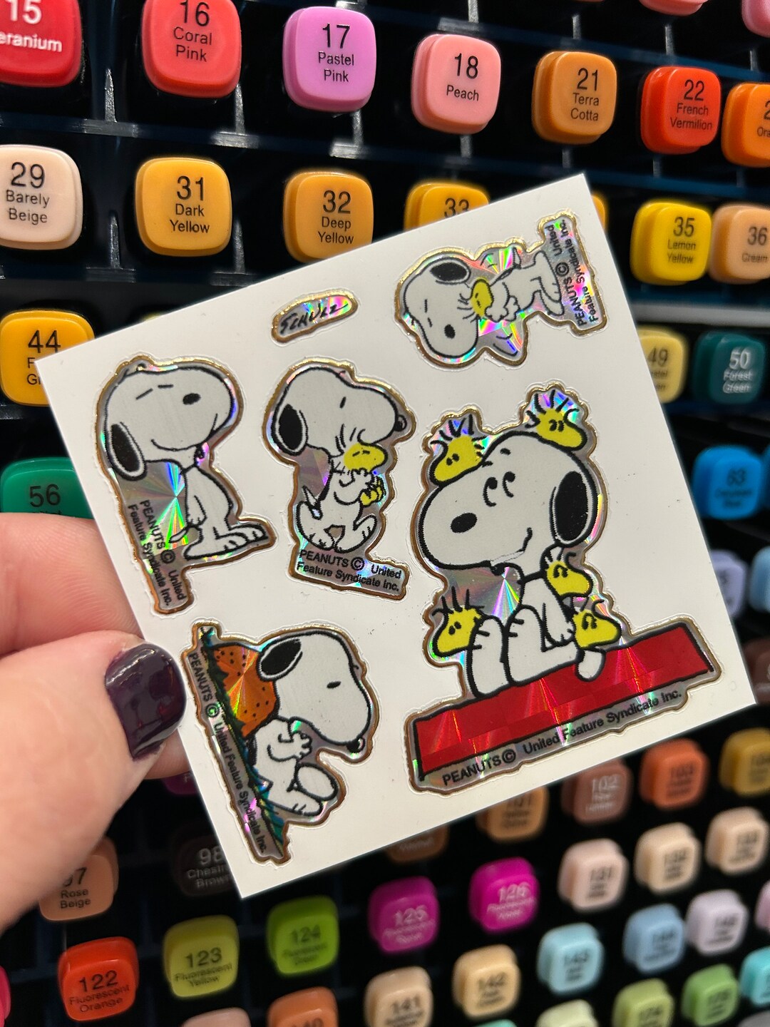 Vintage Sparkle Prism Snoopy Stickers - Etsy