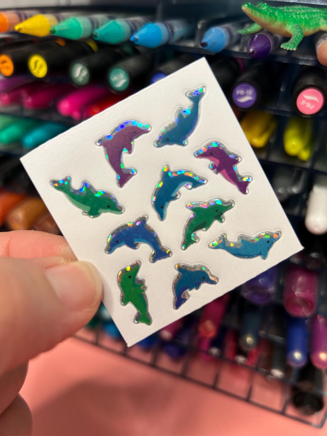 Vintage Sparkle Prism Dolphin Stickers - Etsy