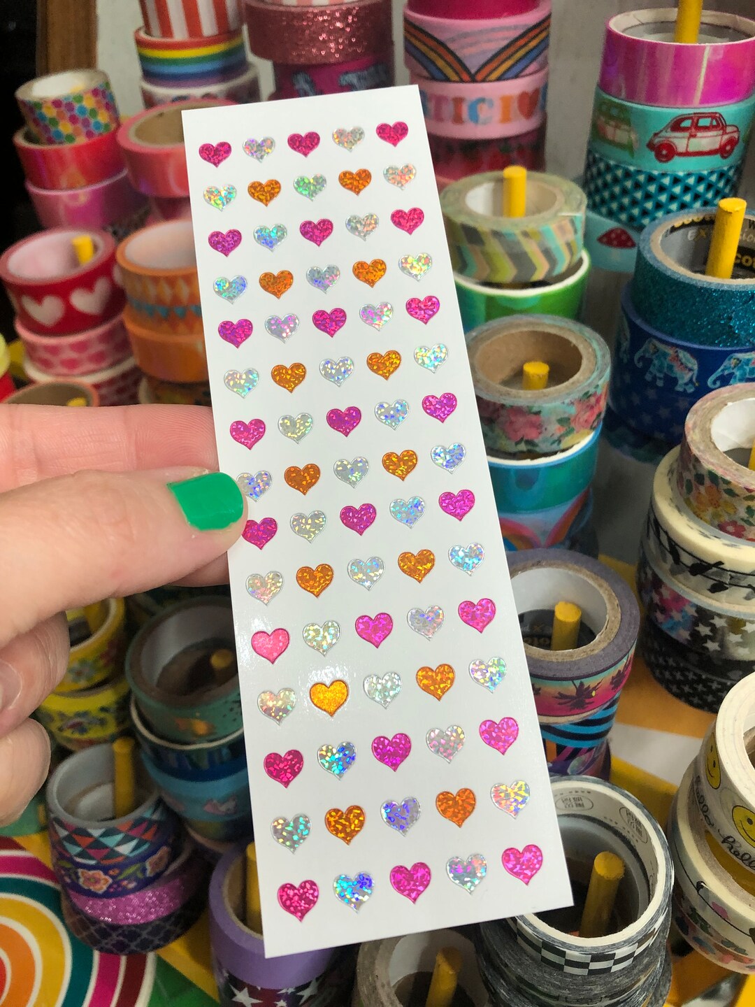 Limited Edition Sparkle Micro Heart Stickers Kaui - Etsy