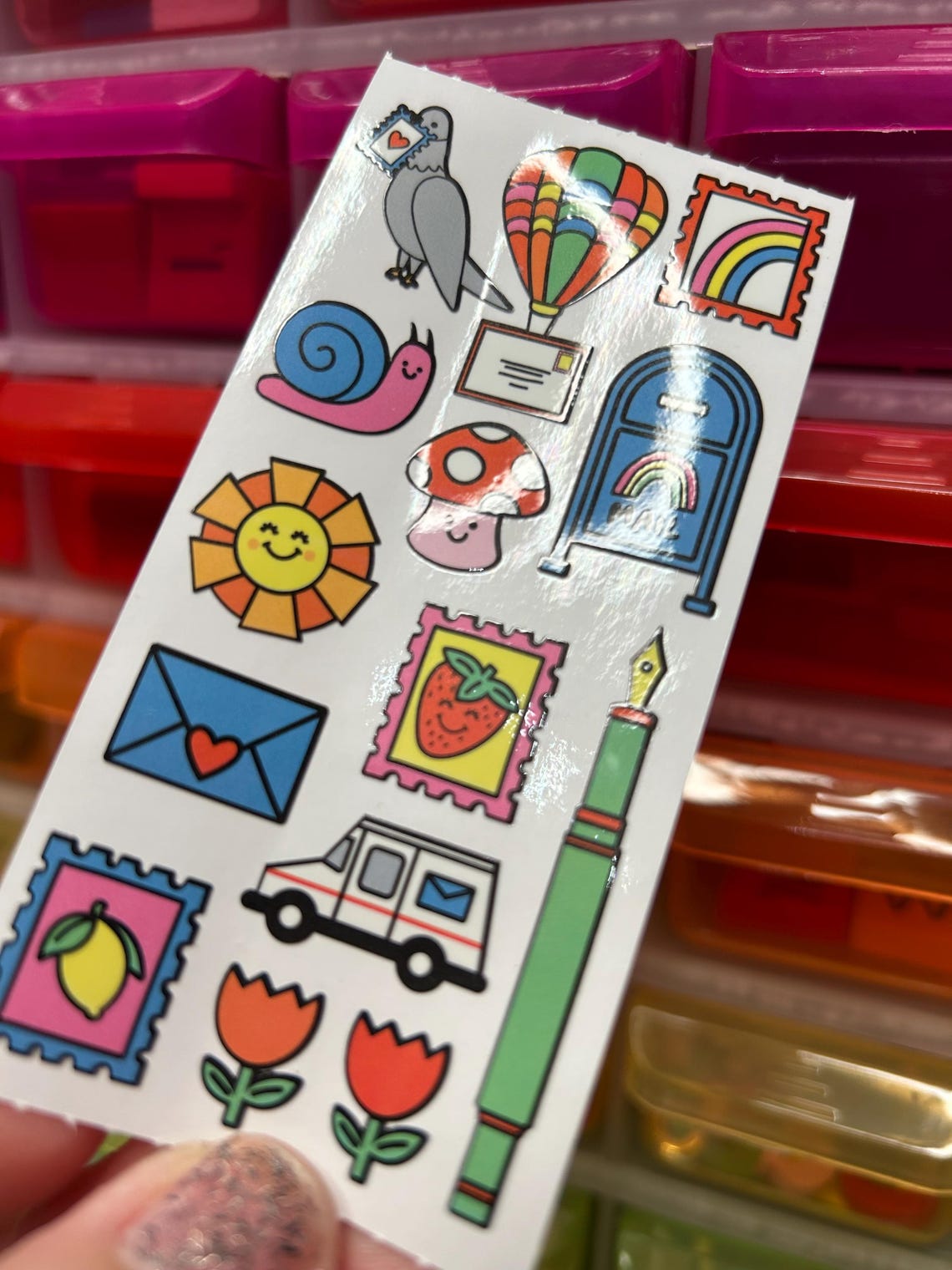 Shiny Happy Mail Stickers V2 - Snail Pigeon Mushroom Mailbox Letter Hot ...
