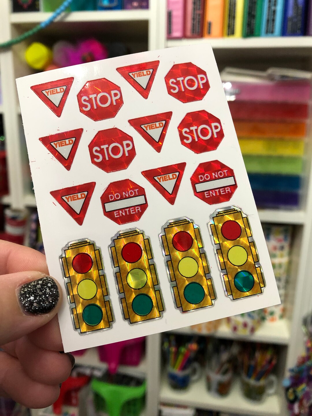Rare Vintage Prism Street Stop Sign Light Stickers - Etsy