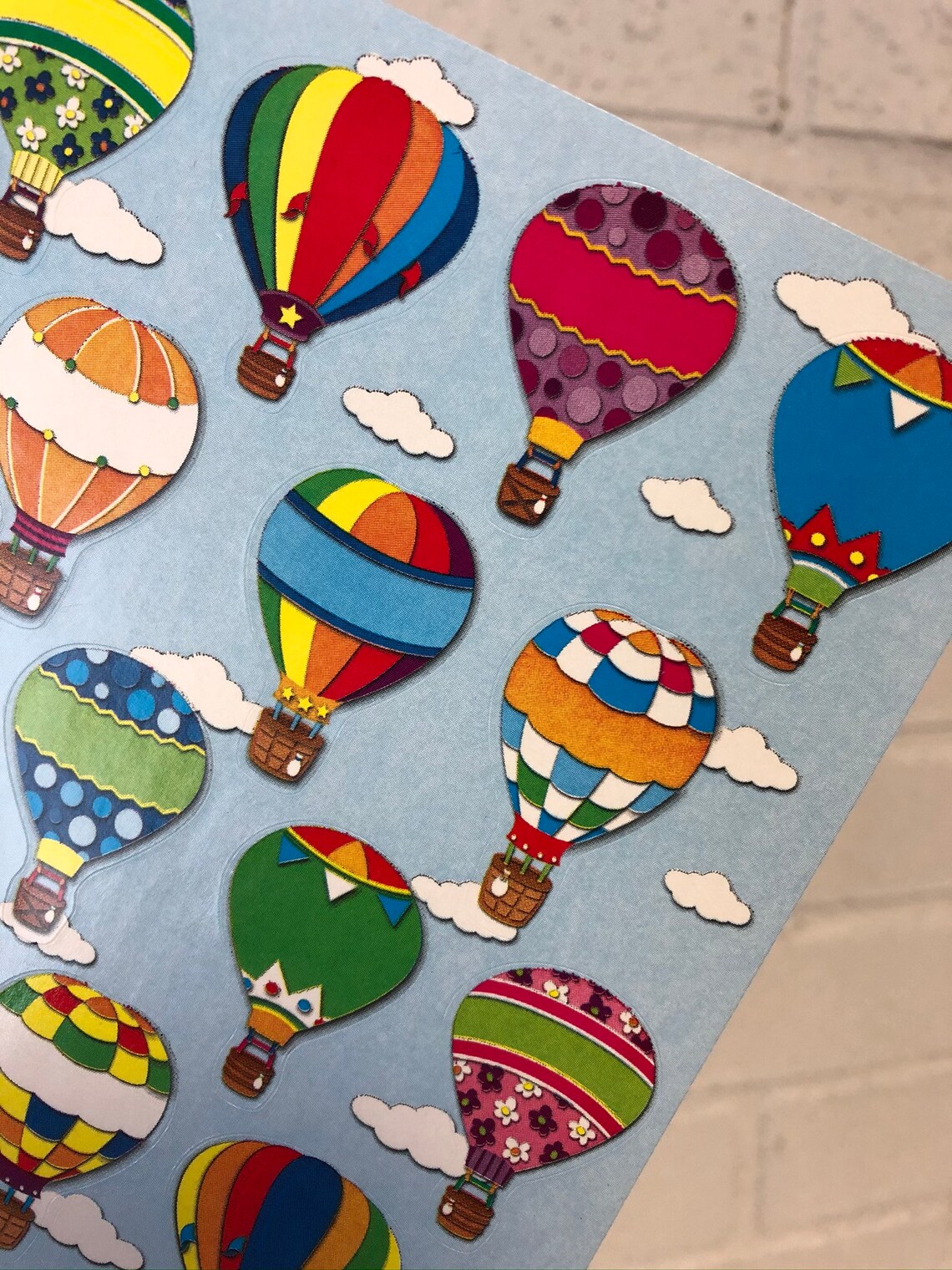 Hot Air Balloon Sticker Sheet - Etsy