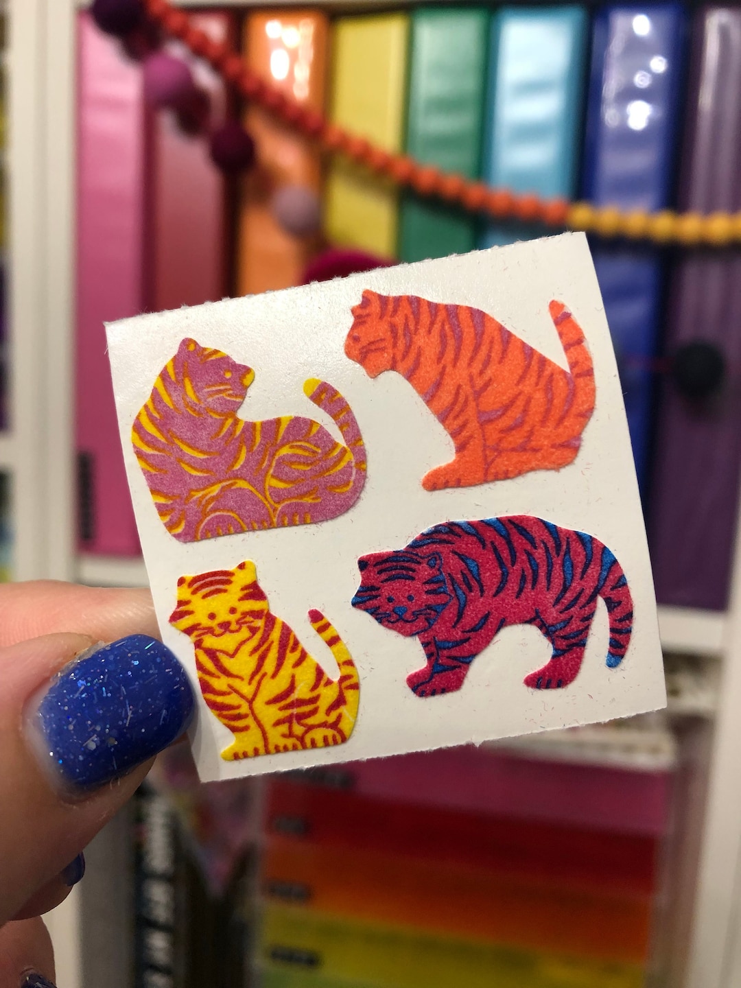 Vintage Fuzzy Tiger Stickers Great 7 Seven - Etsy