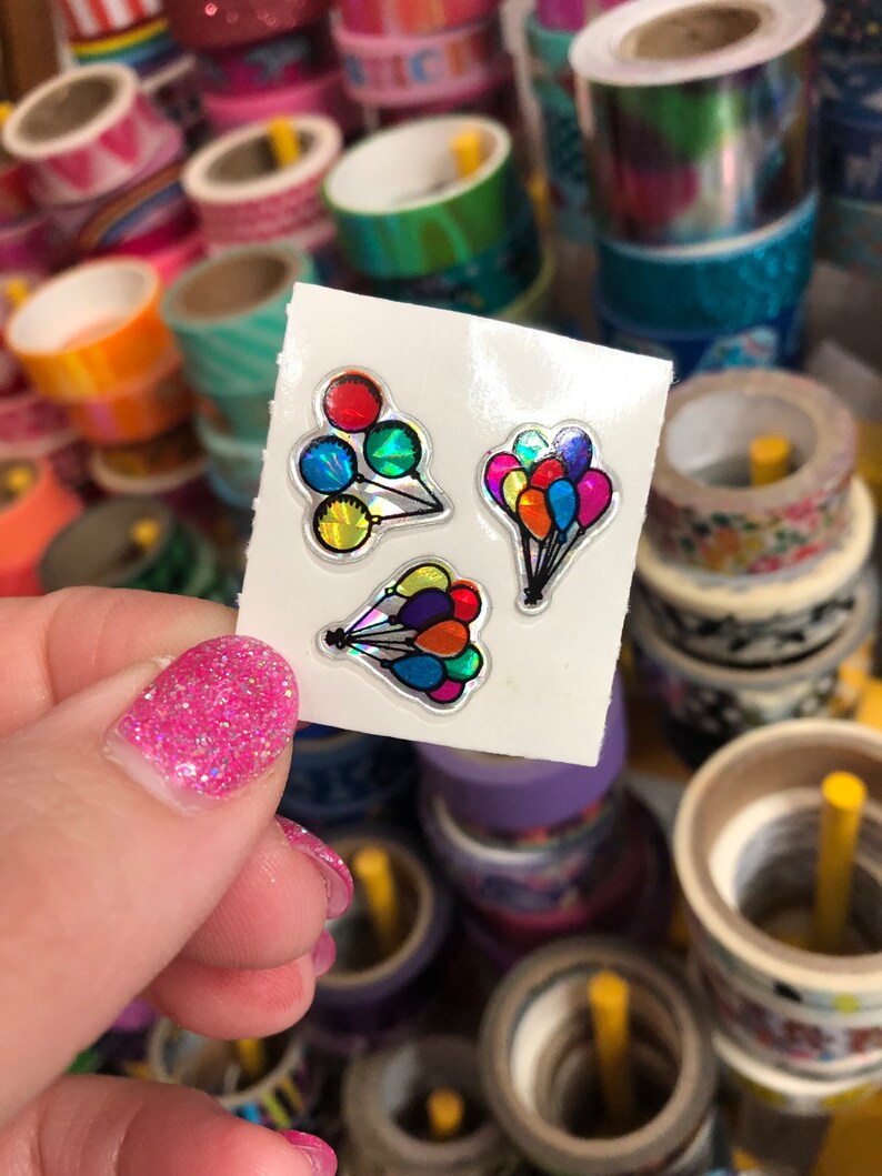 Rare Vintage Prism Rainbow Balloons Stickers 1980s BJ Specialty Decal ...