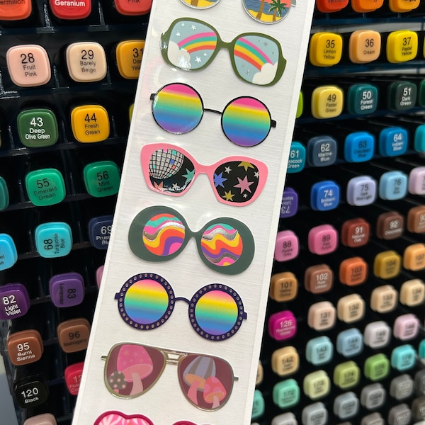 Sunglasses Stickers - Etsy