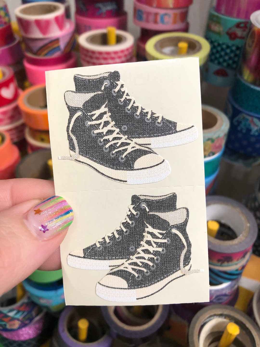 Vintage Fabric Hightop Shoe Stickers Mrs. Grossmans - Etsy