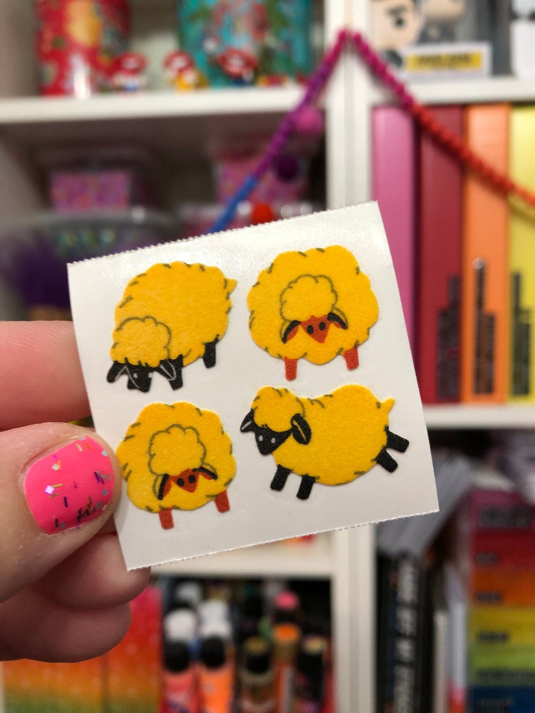 Vintage Fuzzy Wooly Sheep Stickers Great 7 Seven - Etsy
