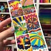 Retro Groovy Rainbow Stickers Sheet - Etsy