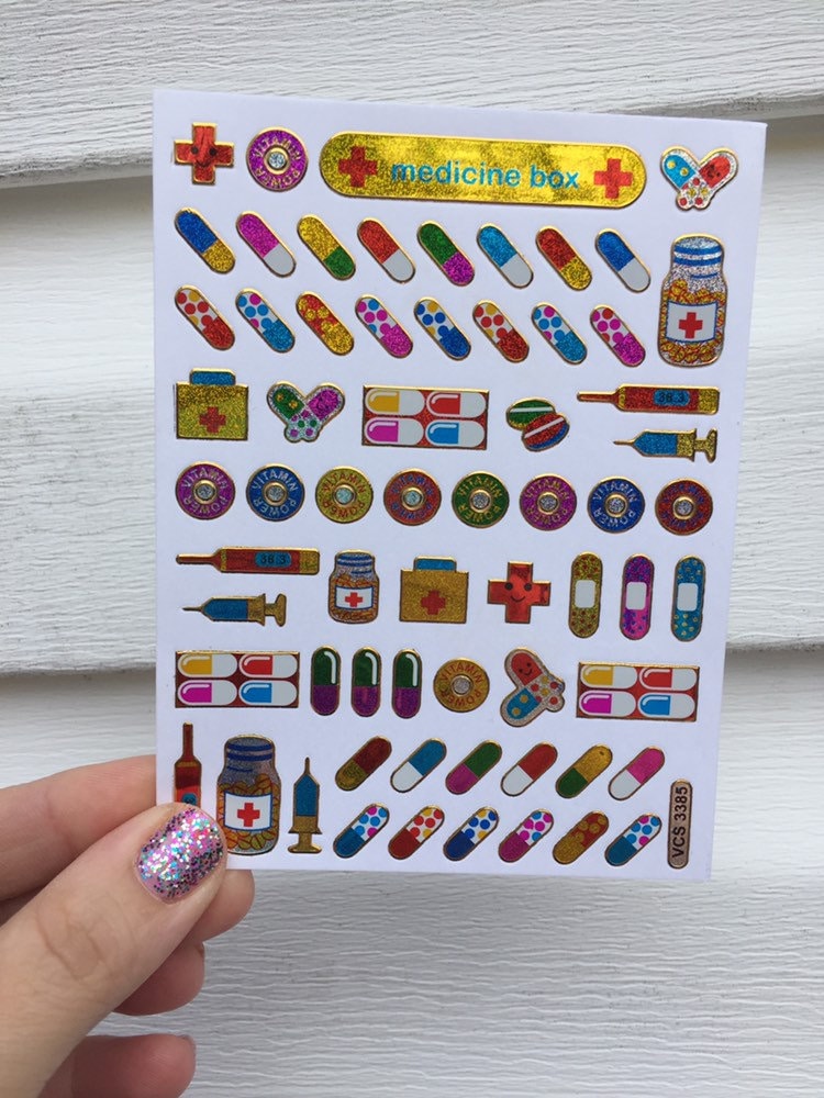 Sparkle Prismatic Rainbow Happy Pills Medicine First Aid | Etsy