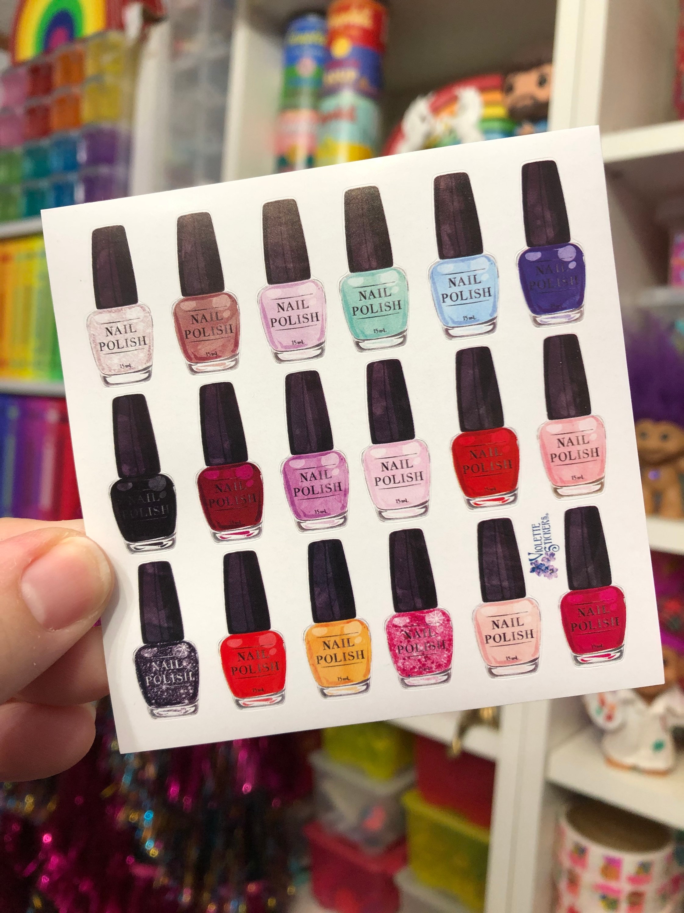 Nail Polish Stickers Sheet Manicure Mani Pedicure Pedi | Etsy