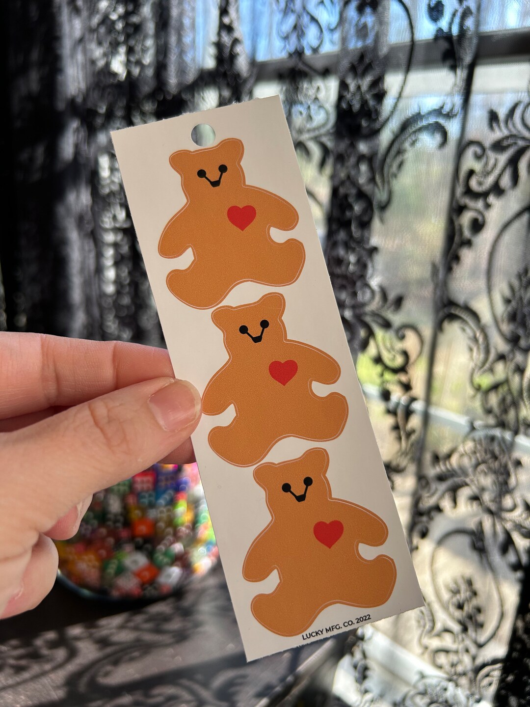 Strip of Teddy Bear Stickers - Waterproof Vinyl - Etsy