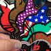 Set of 9 GLITTER Winking Cat Stickers Retro Vending 80's 90's 00's OBO ...