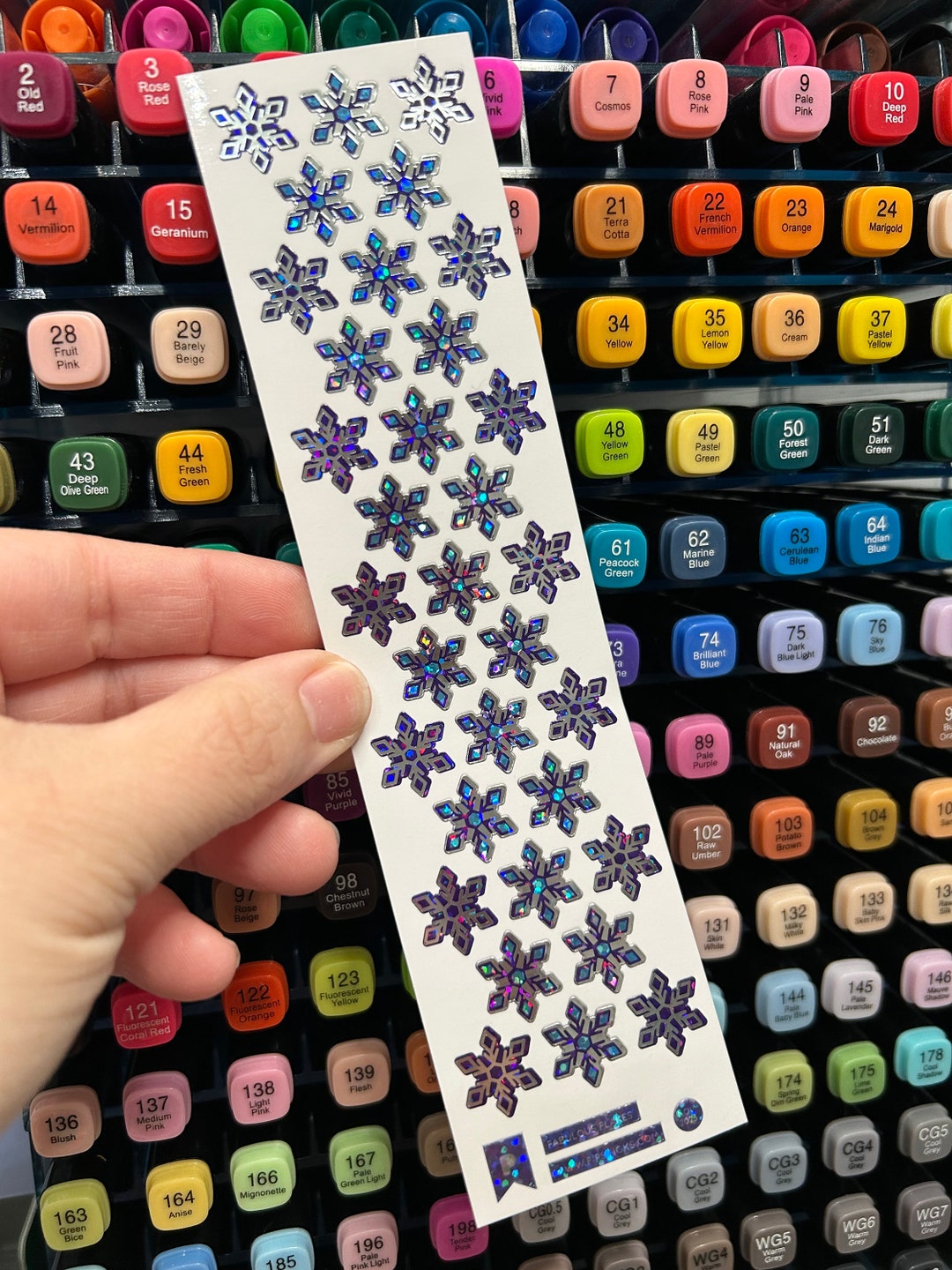 Sparkle Rainbow Prismatic Snowflake Snow Stickers - Etsy