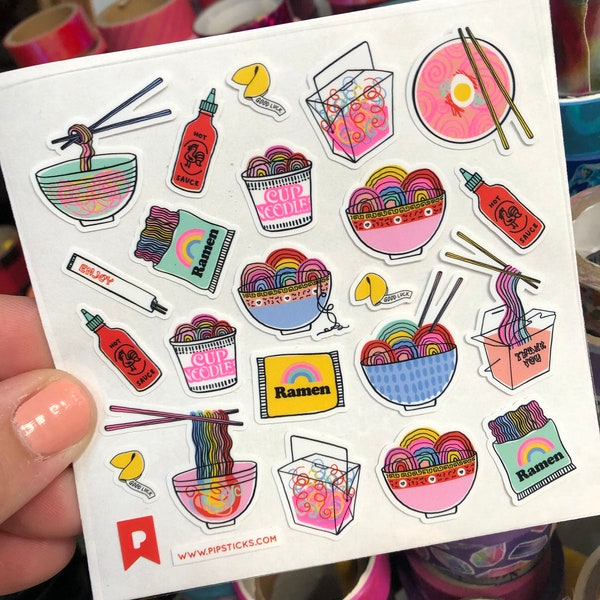 Ramen Stickers - Etsy