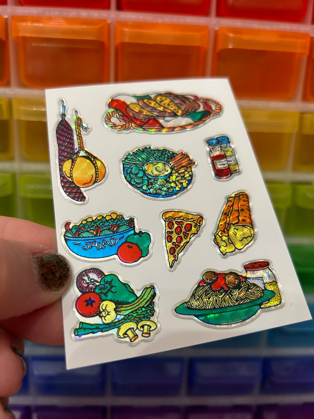 Rare Vintage Prism Italian Food Pizza Spaghetti Stickers 1980s - Etsy