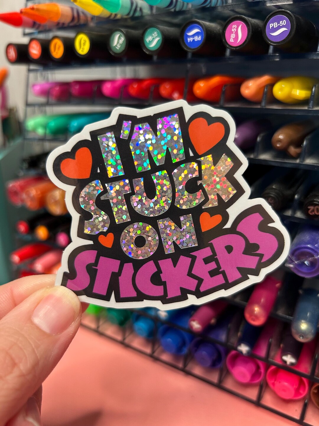 Retro Rainbow Sparkle Glitter Stuck on Stickers Collector Sticker - Etsy