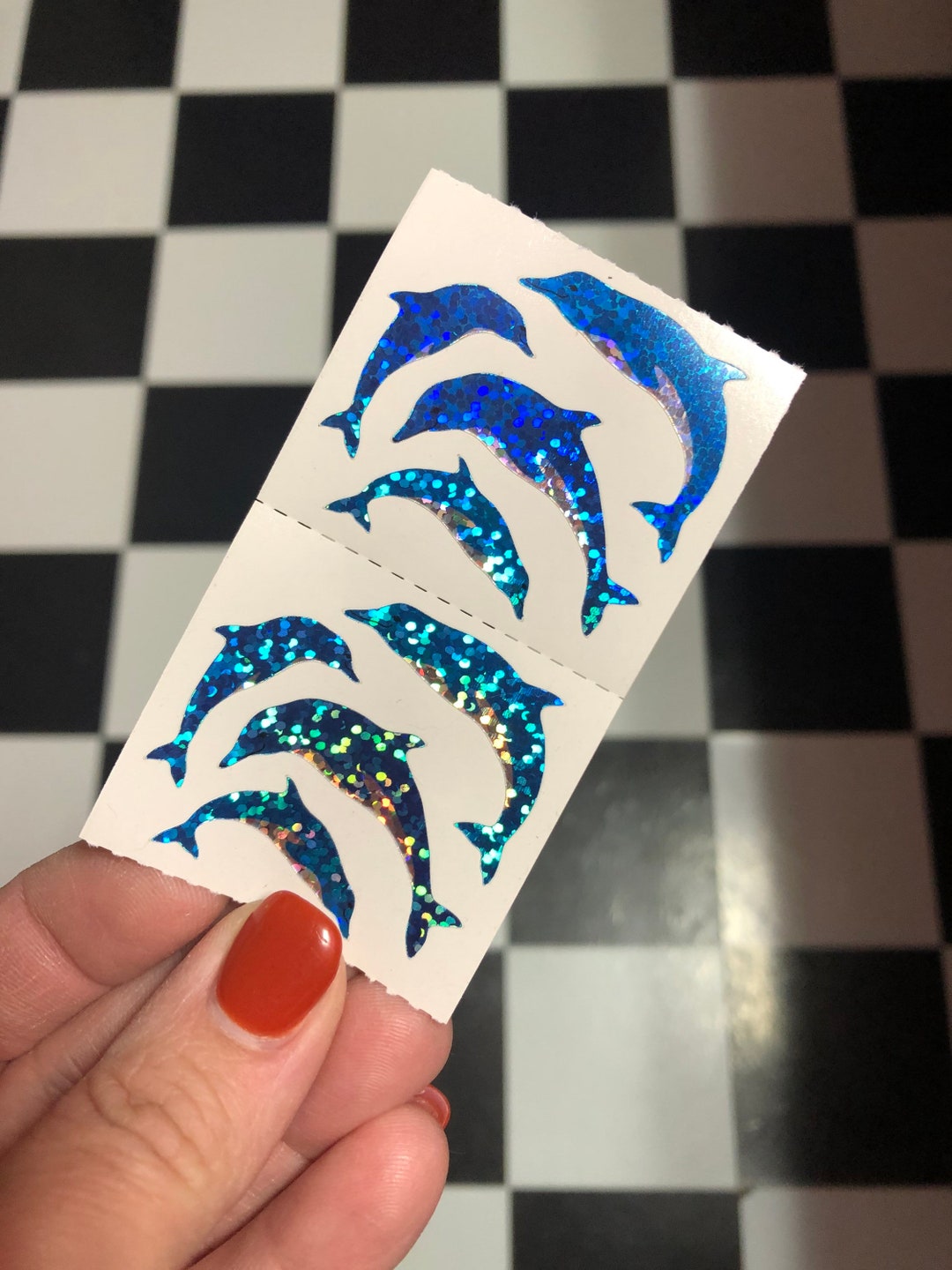 Hambly Sparkle Prismatic Rainbow Dolphin Stickers 2 Mods - Etsy
