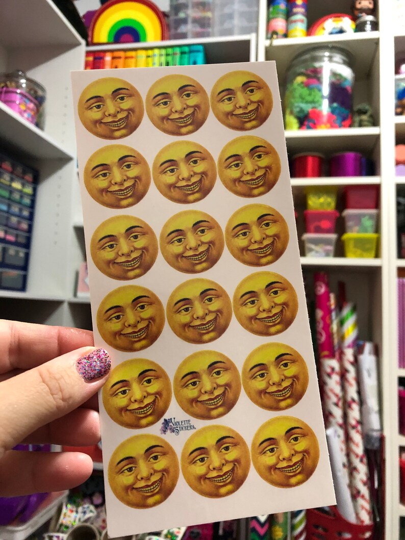 Full Moon Stickers Sheet Halloween Night - Etsy