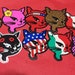 Set of 9 GLITTER Winking Cat Stickers Retro Vending 80's 90's 00's OBO ...