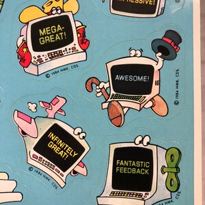 Vintage 1984 Computer Stickers - Hallmark - Etsy