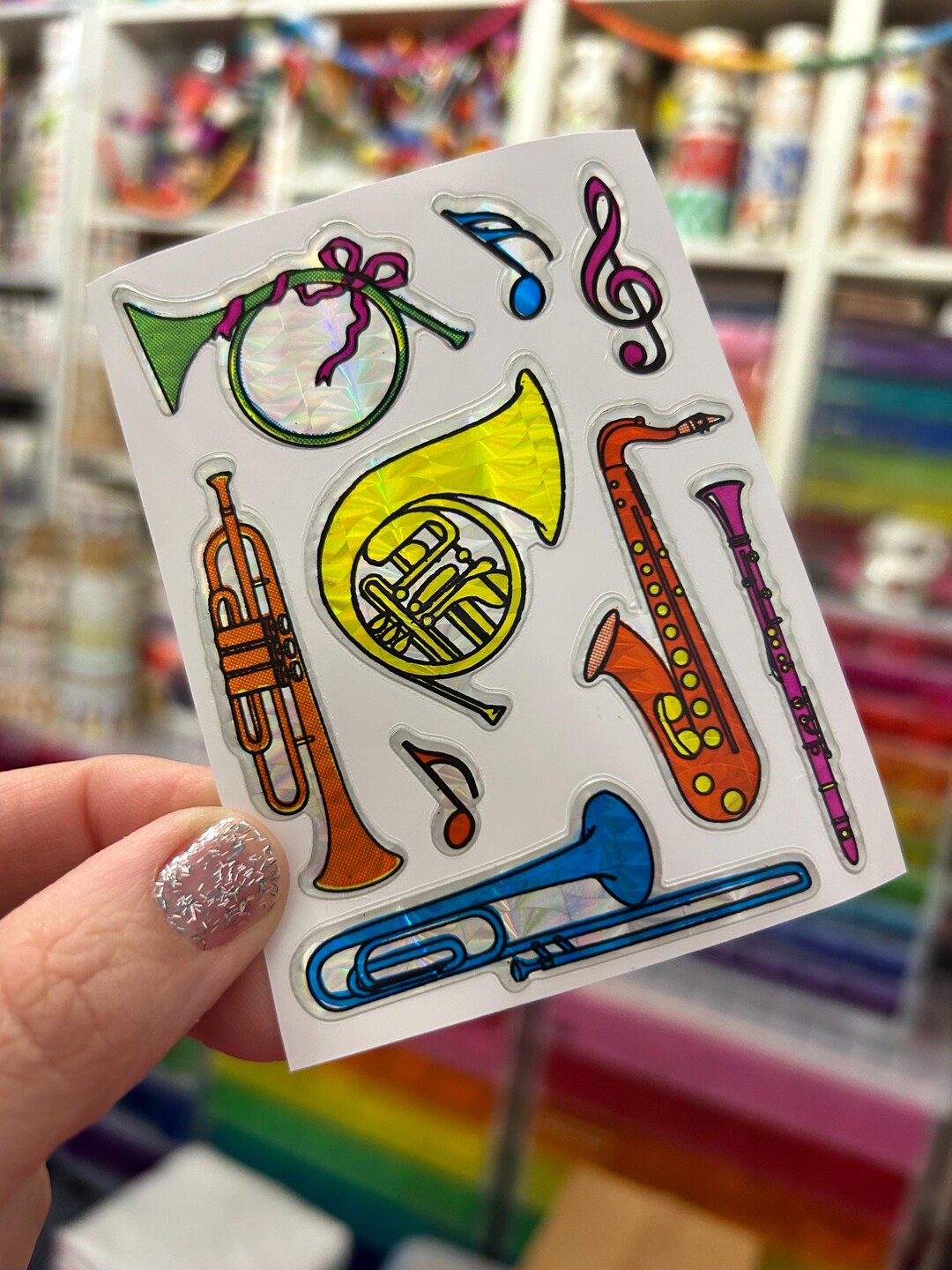 Rare Vintage Prism Sparkle Rainbow Band Music Musical Instrument ...