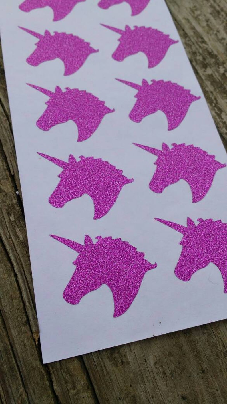 Hot Pink Magenta Glitter Unicorn Stickers big Sheet - Etsy