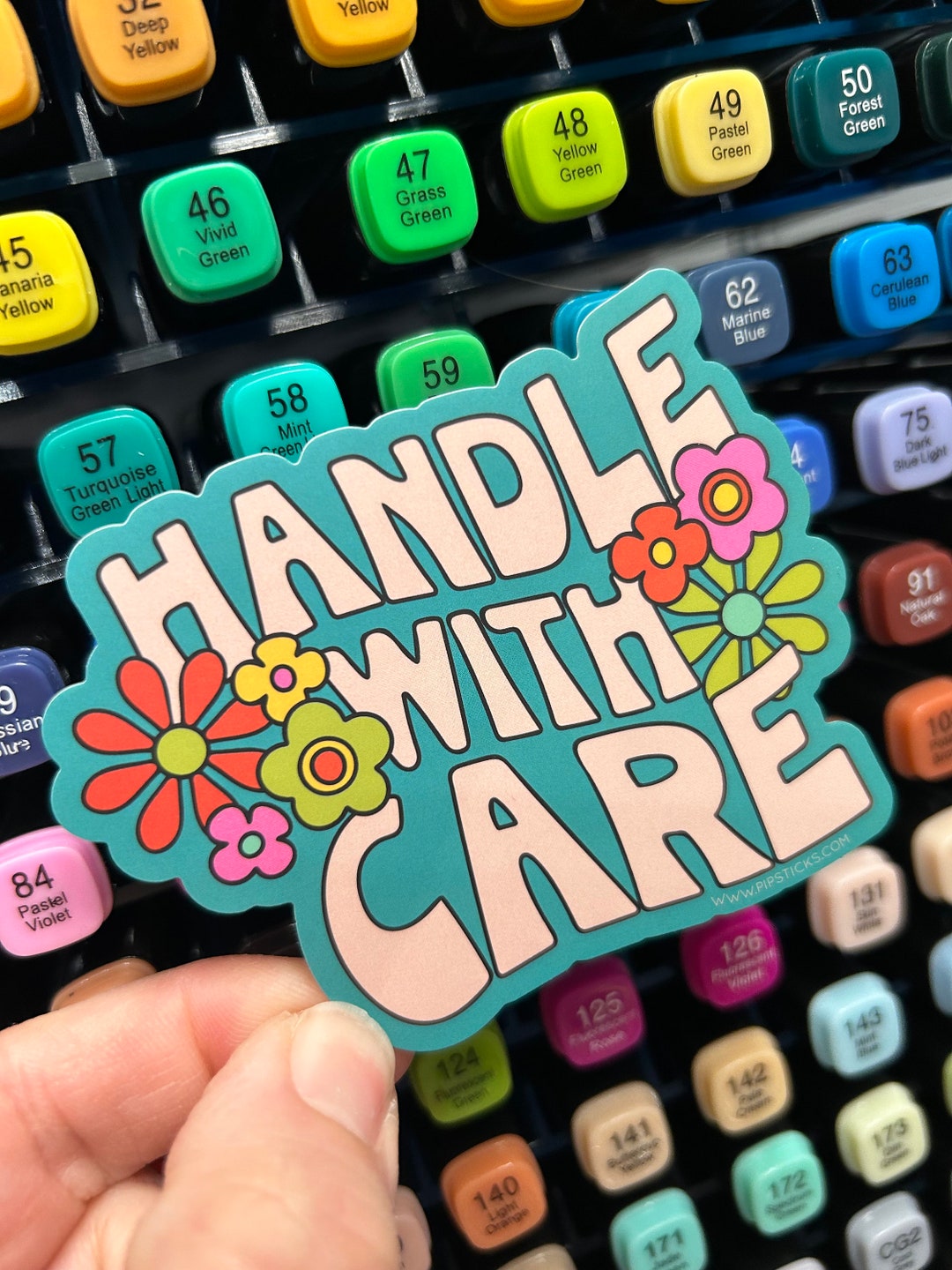 Handle With Care Sticker - Etsy