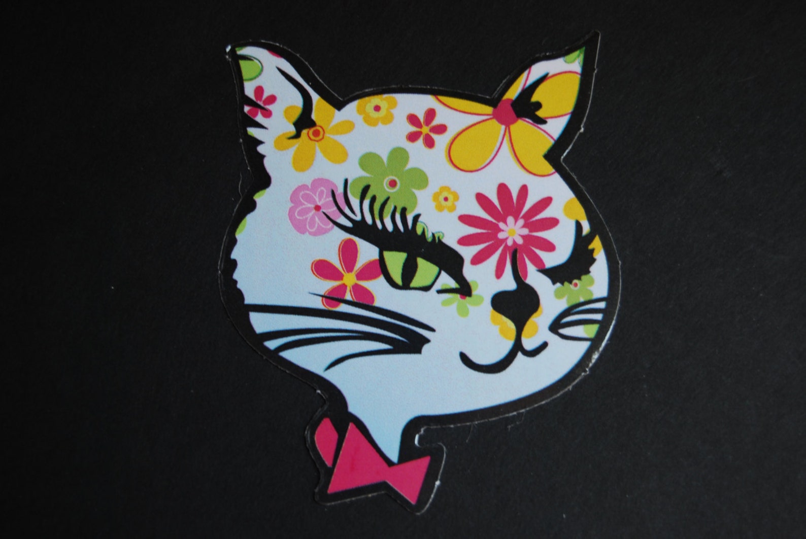 Winking Kitty Cat Head Sticker - Retro Vintage Vending - Etsy