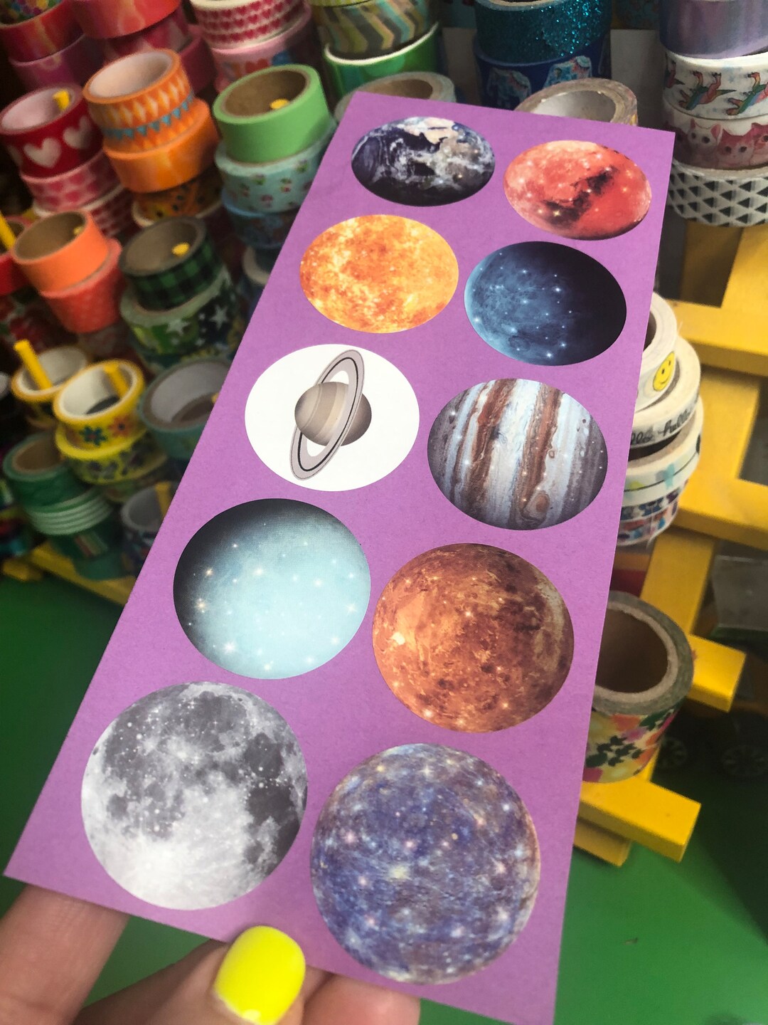 Set of 10 Planet Space Galaxy Stickers - Etsy