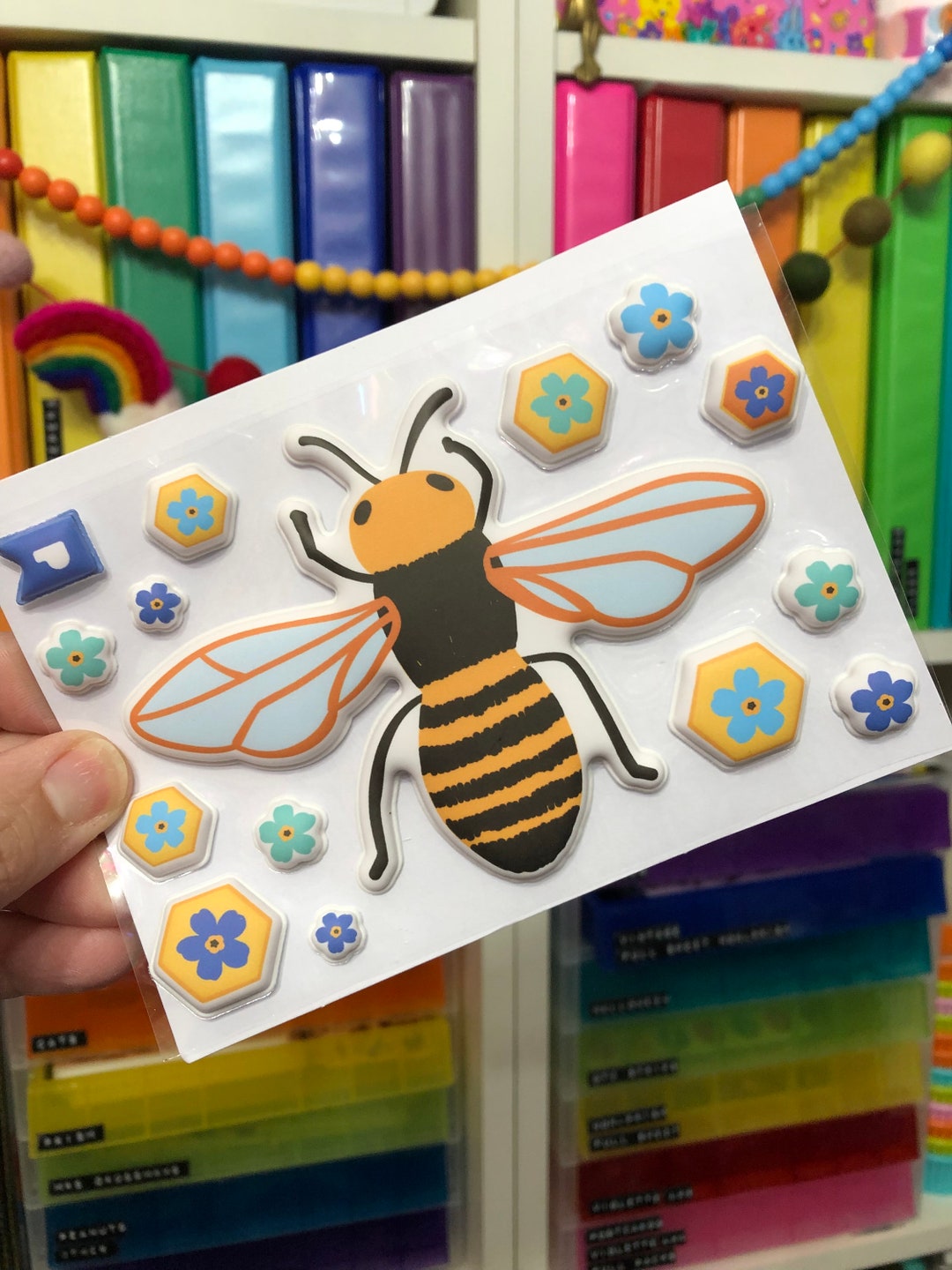 Giant Puffy Bumblebee Bee Sticker - Etsy