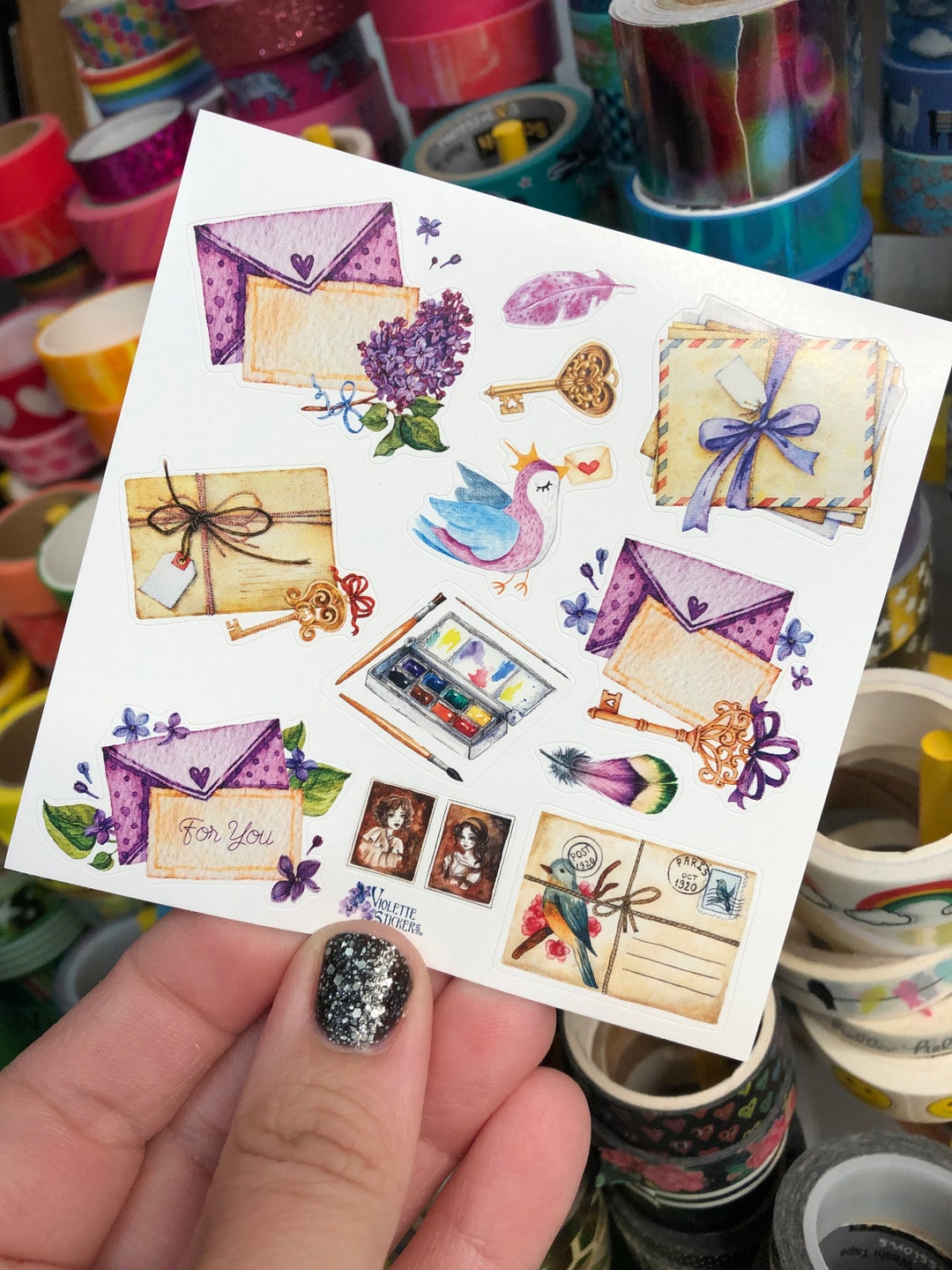 Love Letters Snail Mail Post Stickers Sheet - Etsy