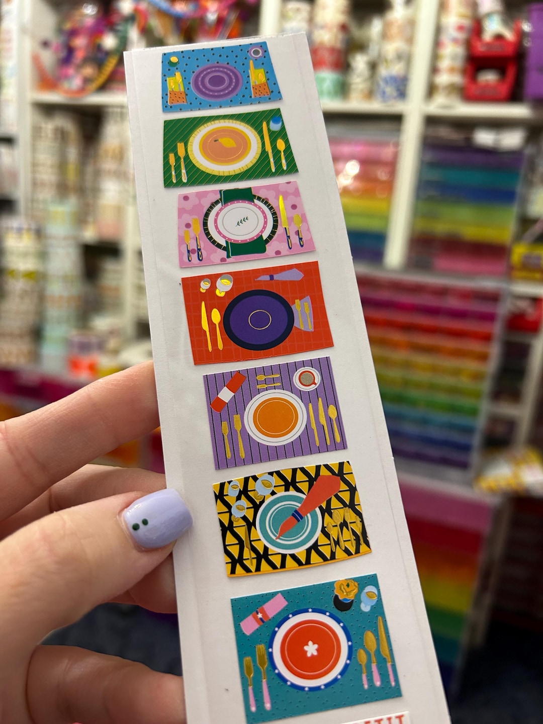 Strip of Lunch Tray Plate Dinner Stickers - Etsy