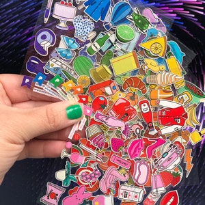 Lot of 7 Sheets Rainbow Theme Stickers - Etsy
