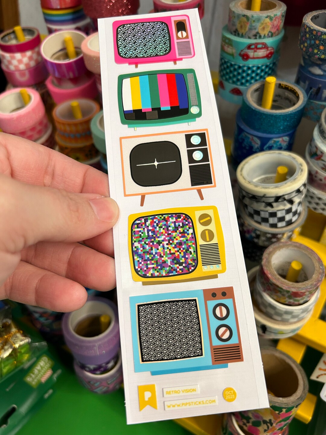 Retro Television Set TV Stickers Holo - Etsy