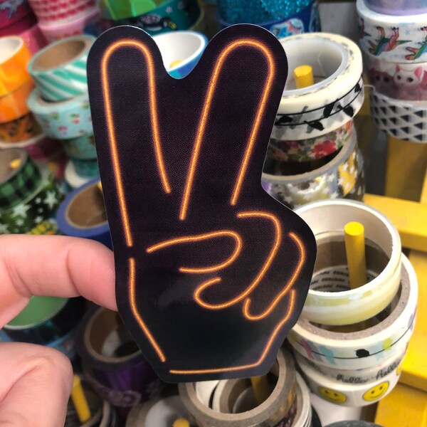 Neon Peace Sign - Etsy