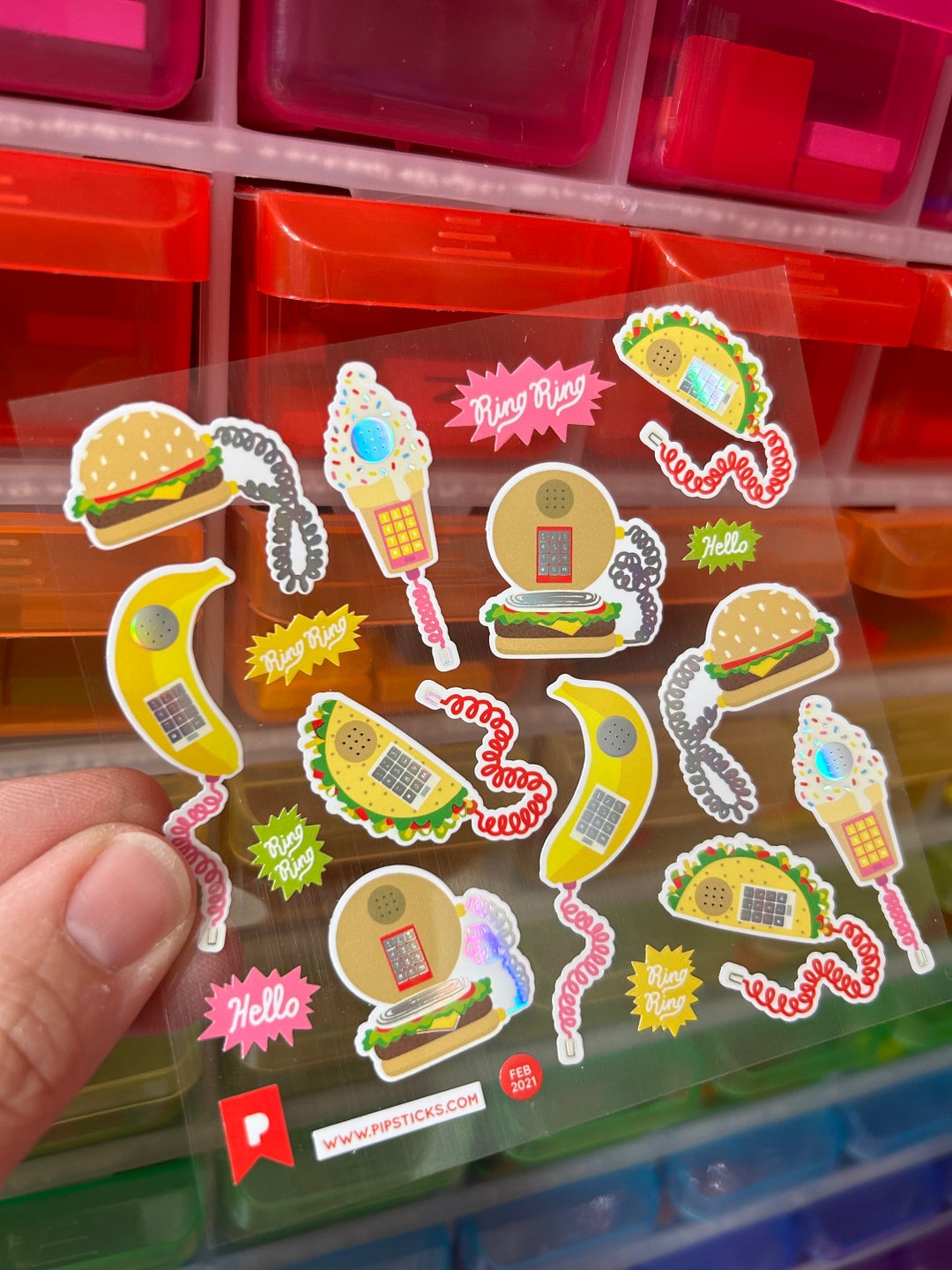 Sheet of Novelty Telephone Phone Stickers - Etsy