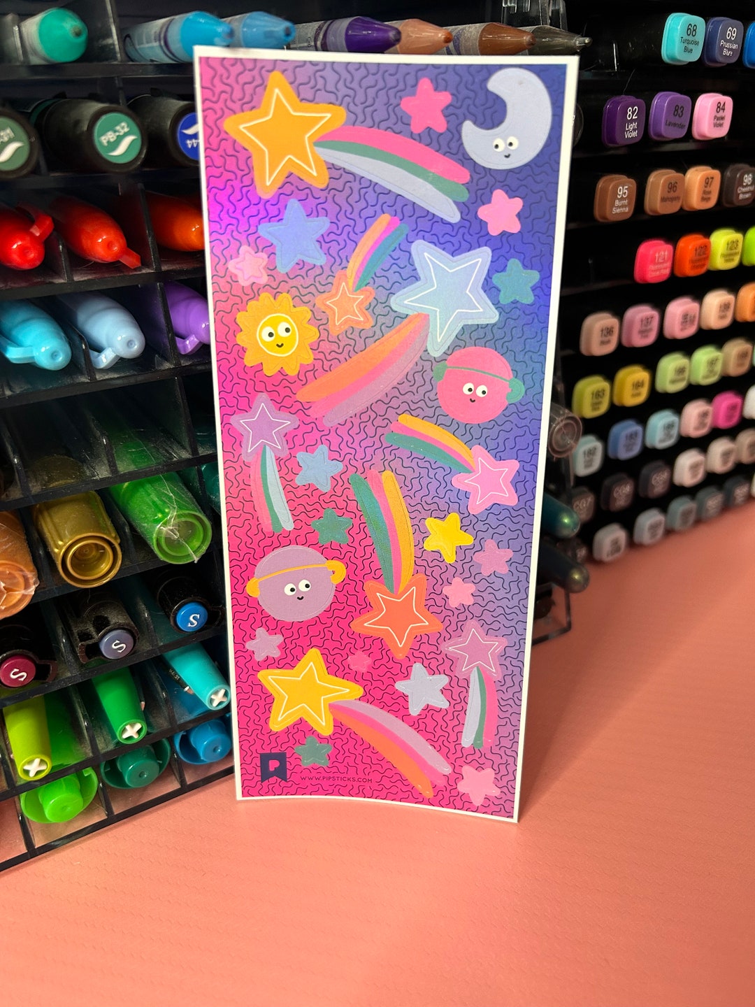 Sheet of Space Shooting Star Stickers - Etsy