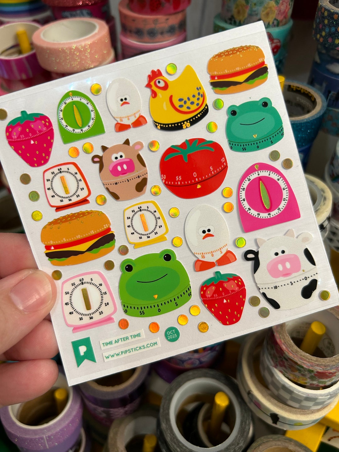 Retro Shiny Kitchen Timers Stickers Sheet - Etsy
