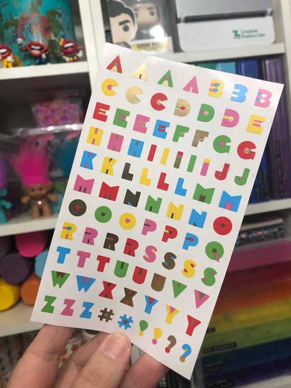 Retro Alpha Alphabet Stickers Mrs Grossmans Giant Gold - Etsy
