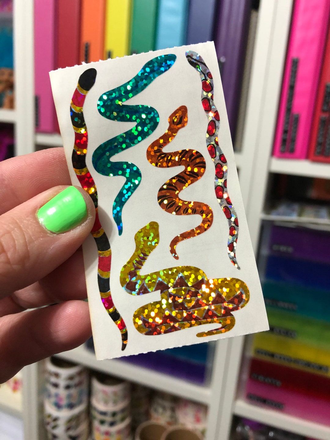 Vintage Hambly Sparkle Prismatic Snake Stickers - Etsy