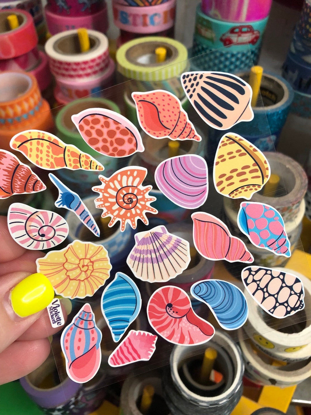 Pastel Seashell Beach Ocean Stickers - Etsy