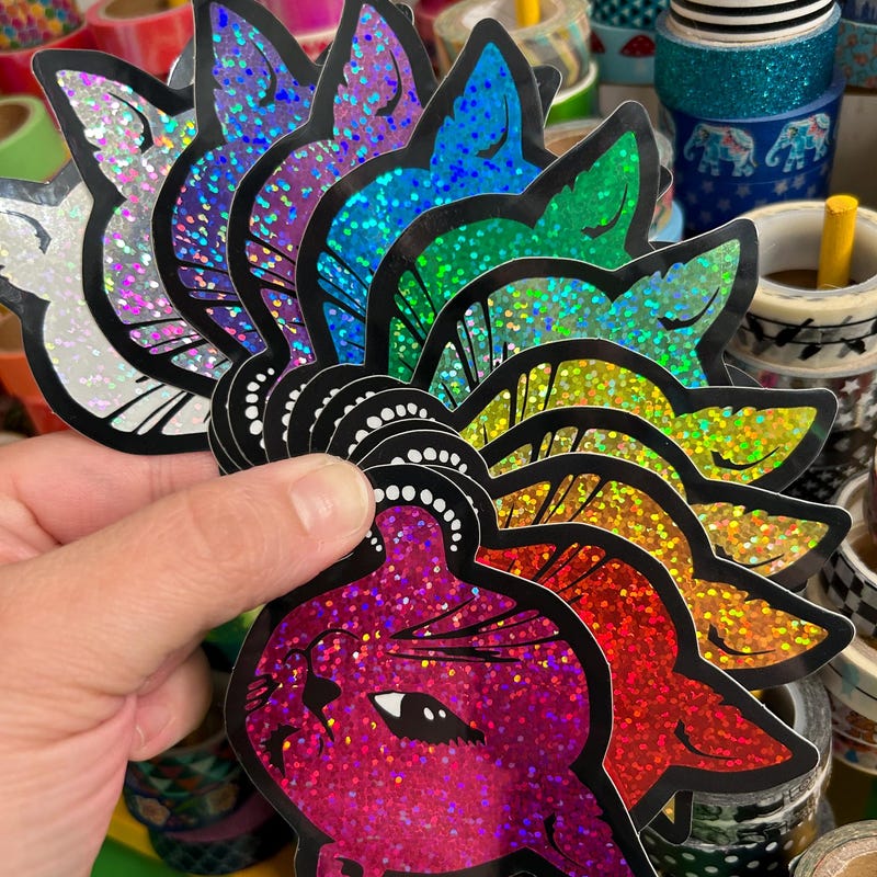 Custom Cat Head Sticker - Etsy