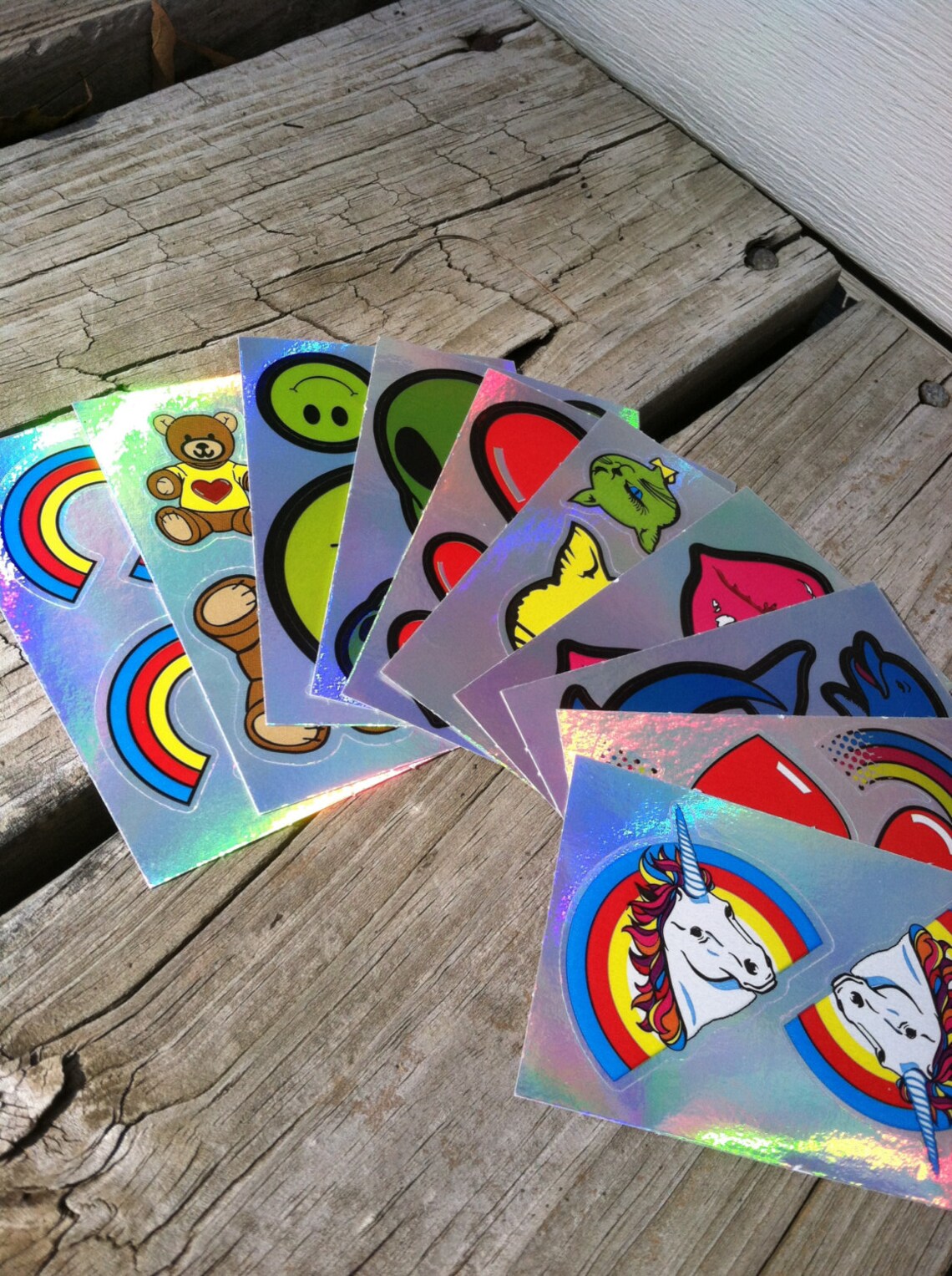 Huge Lot of 10 Shiny Foil Sticker Sheets Unicorns Aliens - Etsy
