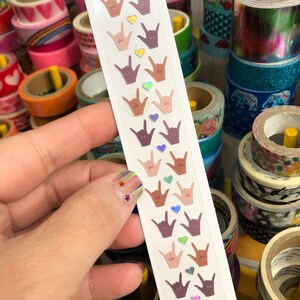 Mini I Love You Sign Language Hand Signal Stickers Strip - Etsy