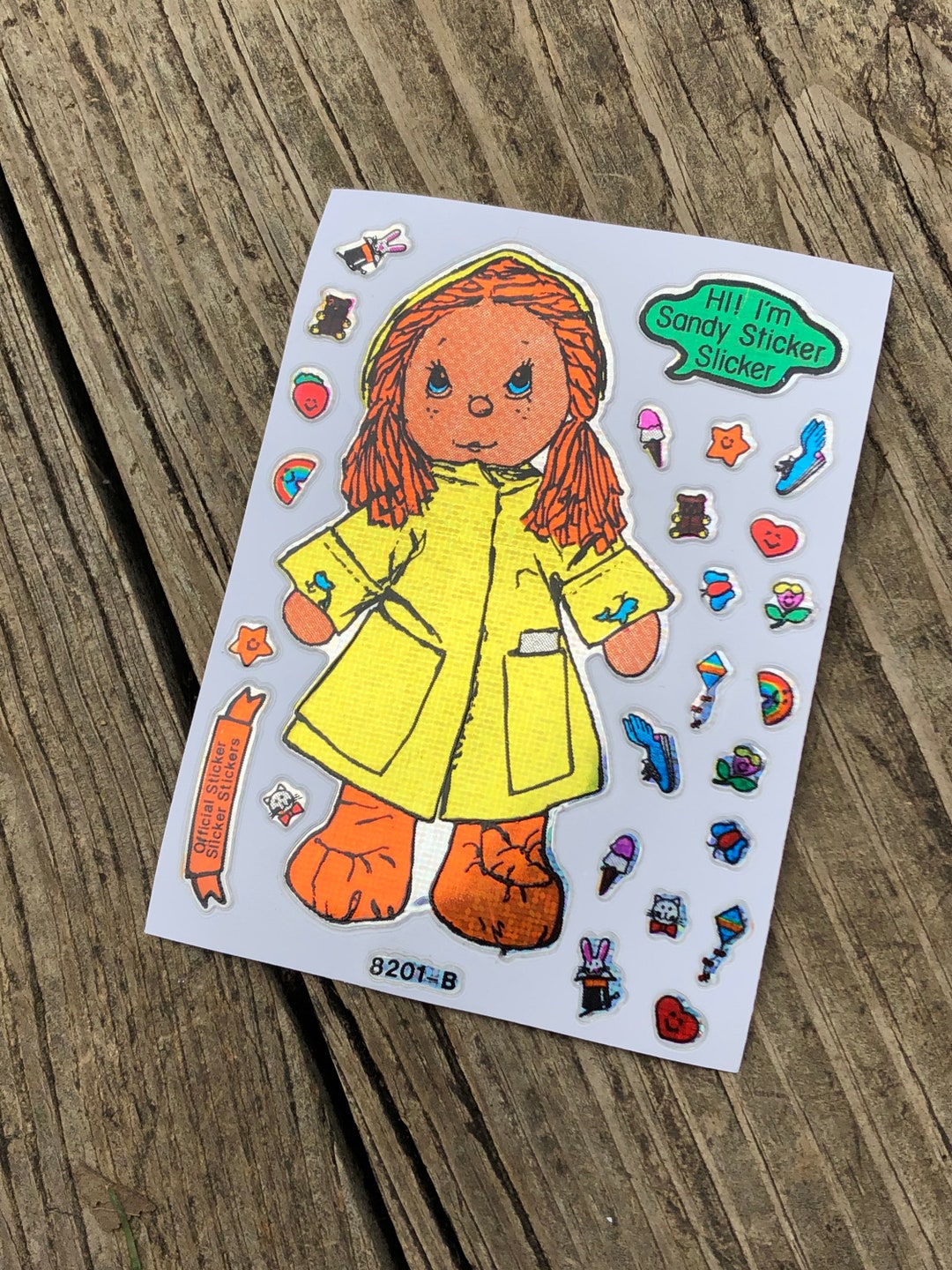 Rare Vintage Prism Sandy Sticker Slicker DIY Raincoat - Etsy